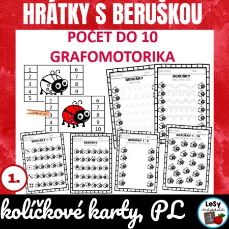 Hrátky s beruškou - počet do 10 - Grafomotorika | UčiteléUčitelům.cz